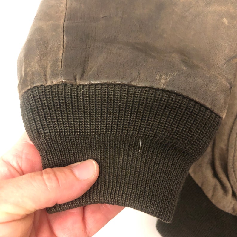 Vintage 80's Mirage Brown Leather A2 Aviator Pilot Bomber - Etsy