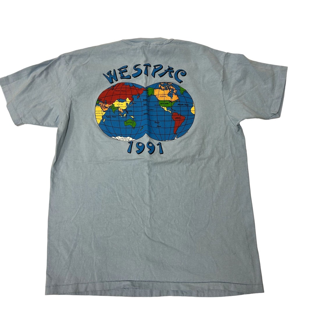 Vitage 90's Men Sky Blue Uss JARRETT FFG-33 WESTPAC 1991 Military Navy ...