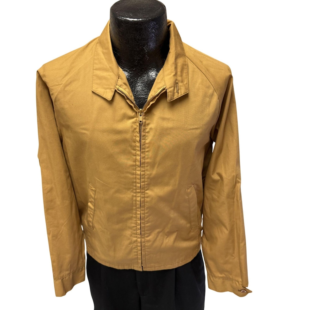 Vintage 50's SIR JAC Men's Gold Mustard Lightweight Golf Windbreaker ...