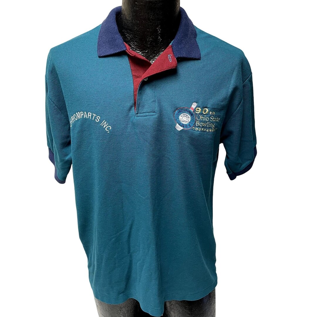 Vintage 90's Screenmates 90th Ohio State 1994 BOWLING Tournament Polo ...