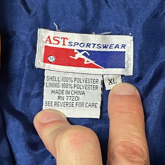 Vintage 80 90's AST Sportswear SHINY Blue SATIN Gold … - Gem