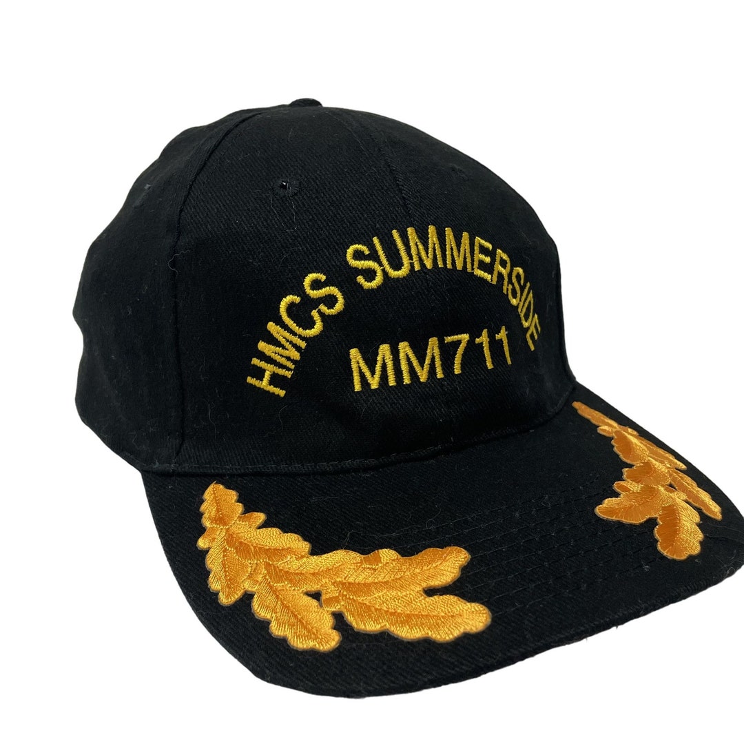Vintage Navy USNF Canadian Battleship Hat HMCS Summerside MM711 Gold ...