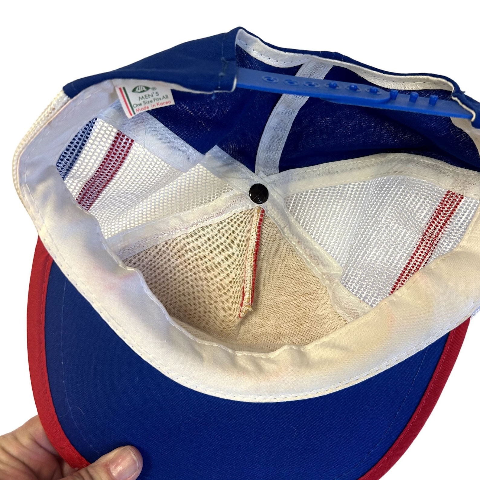 Vintage Youngan 80's Red White Blue Mesh TRUCKER Hat Snapback LUMBER ...