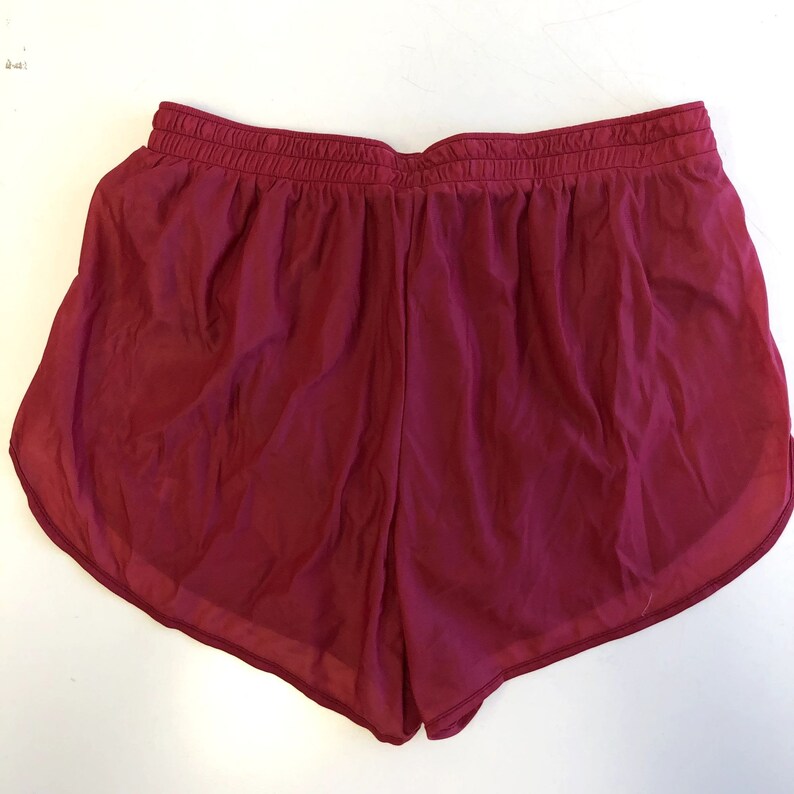 New Nos Vintage 80 90's Champion USA Maroon SHINY Nylon Logo SPRINTER ...
