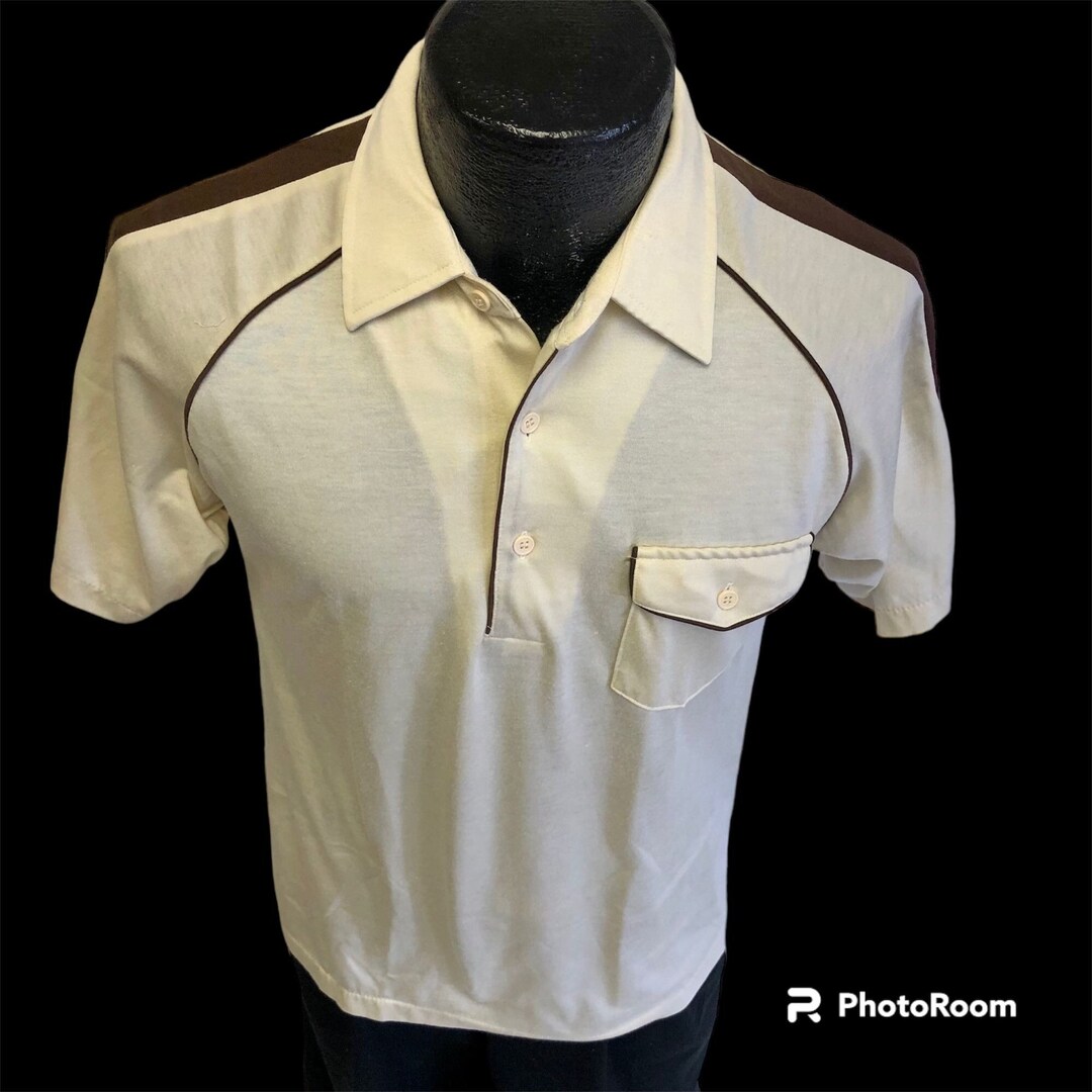 Vintage 80's Winner Mate Men's Cream Brown Golf Tennis Polo Surfer ...