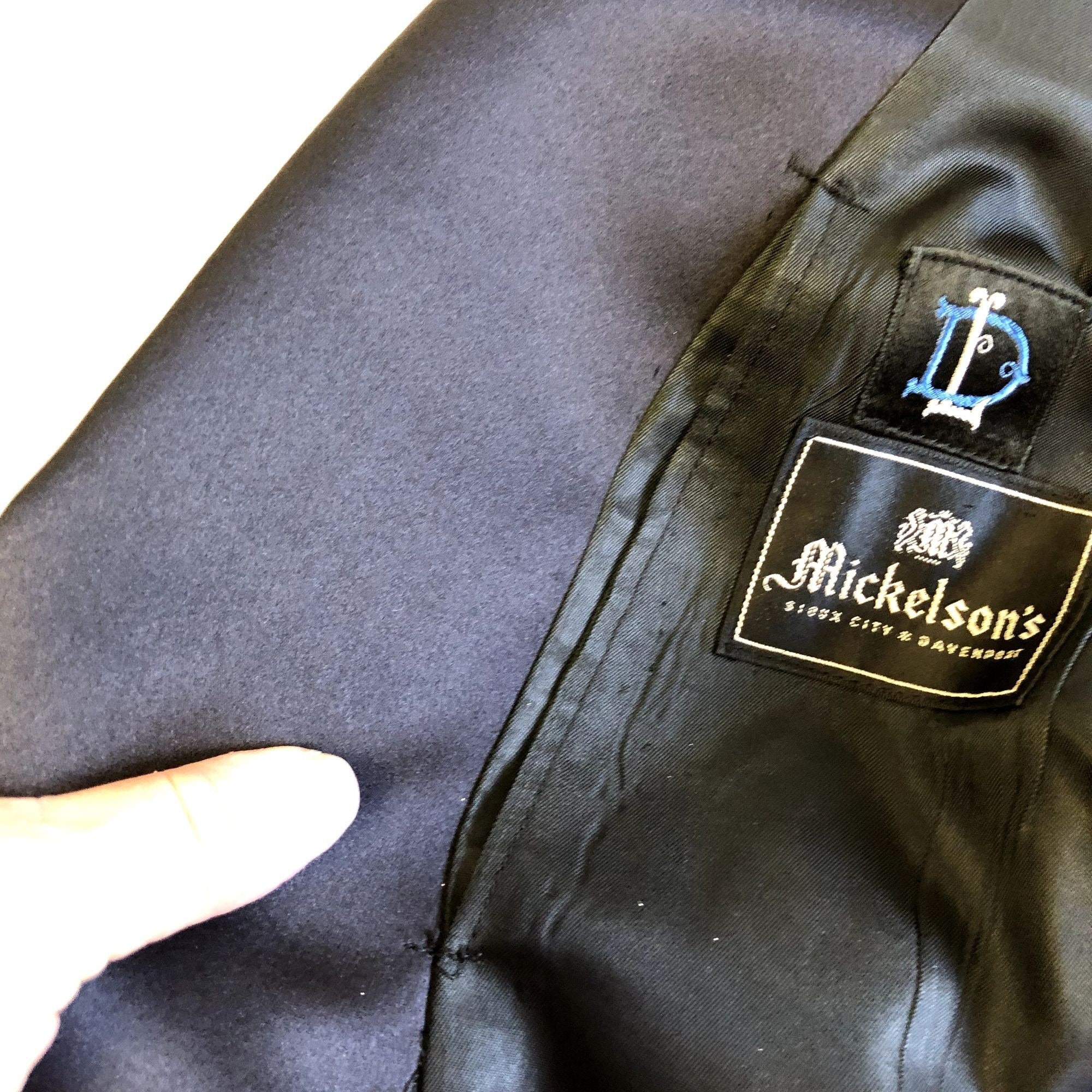 Vintage 30 40's Mickelsons BESPOKE Wool Tux Silk Shawl Collar TUXEDO ...