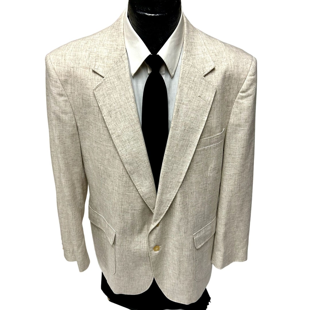 Vintage 50's Style Men's White ATOMIC FLECK Sport Coat Tropical Jacket ...