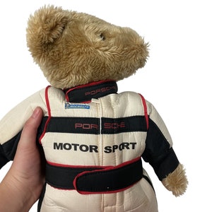 RARE Vintage Porsche Motorsport Teddy Bear Race Car Mobil 1 Michelin ...