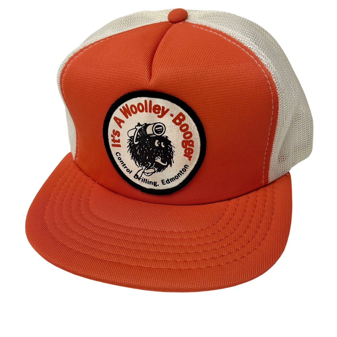 Nos New Vtg 80’s Kayjet Orange Mesh TRUCKER Hat WOOLLEY BOOGER Drilling ...
