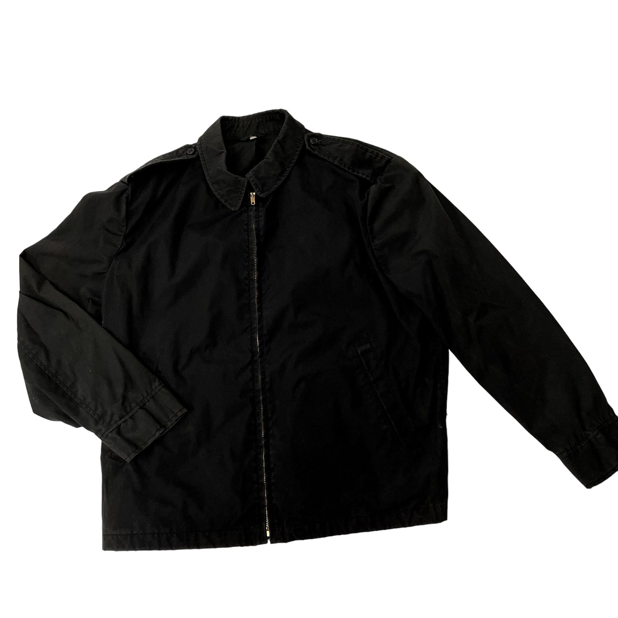 Vintage 80’s Patriot Military Army Black Windbreaker MECHANIC Shop 50/ ...