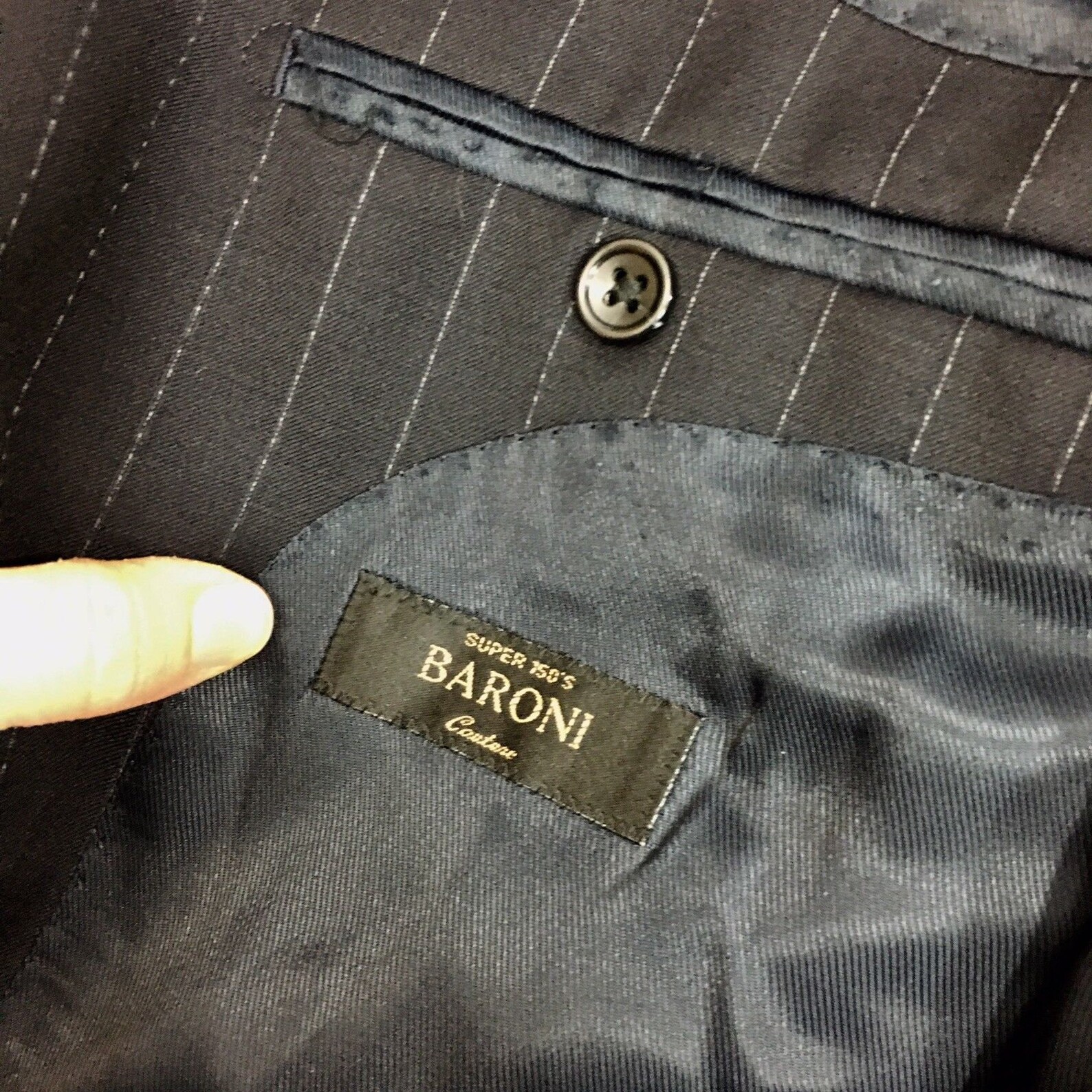 Baroni Couture Men's Black Sport Coat CHALK STRIPE Suit - Etsy
