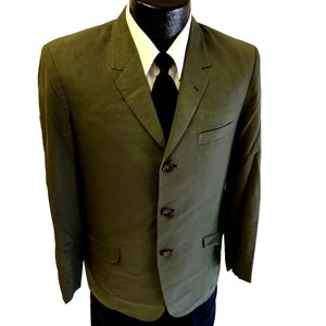 Vintage 50's BESPOKE Sport Coat Green IRIDESCENT 3 Btn Jacket ...