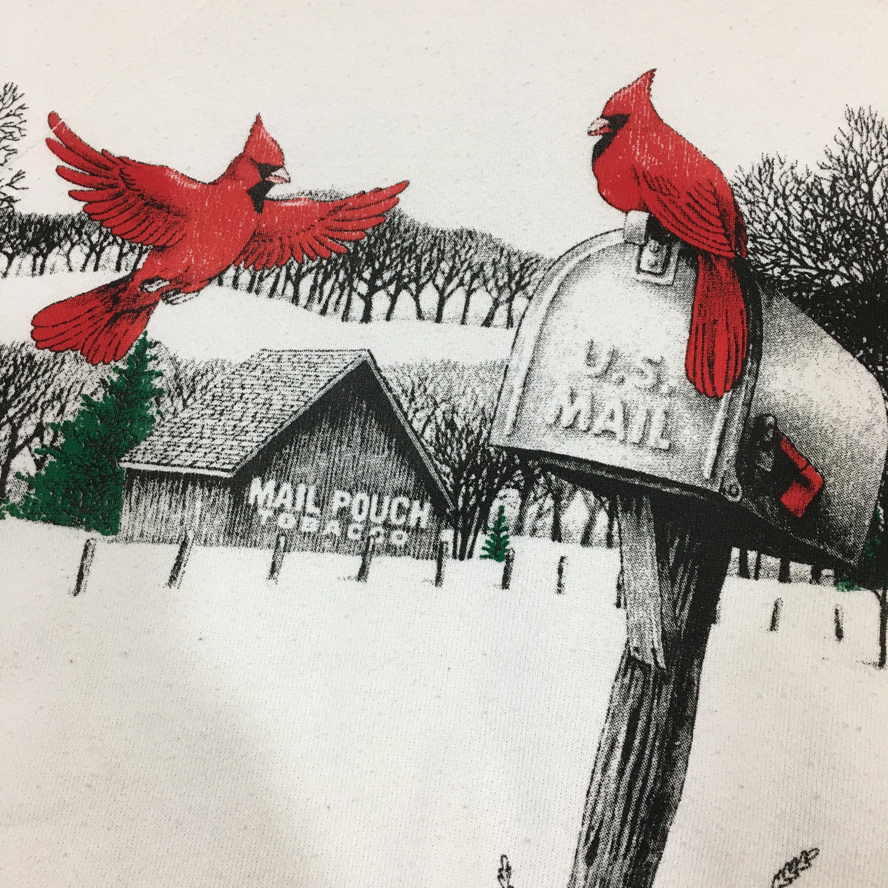 Vtg US Mail Pouch TOBACCO BARN Christmas Red Cardinals Birds - Etsy