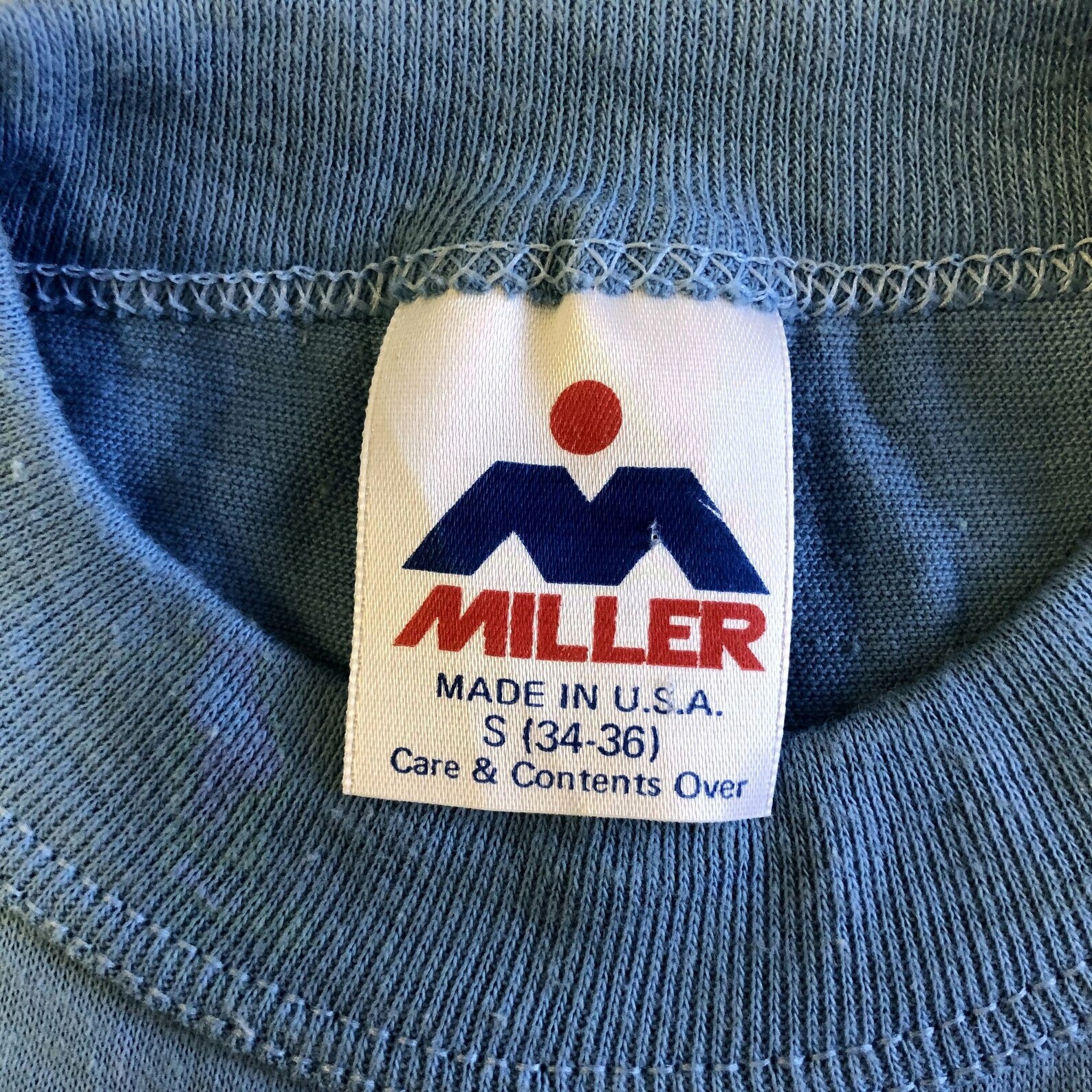 Vintage 70 80's Miller Usa Blue Sleeveless Muscle Shirt - Etsy