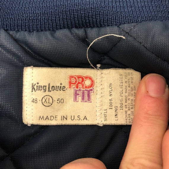Vintage King Louie Pro Fit Men Blue Shiny SATIN Bombe… - Gem