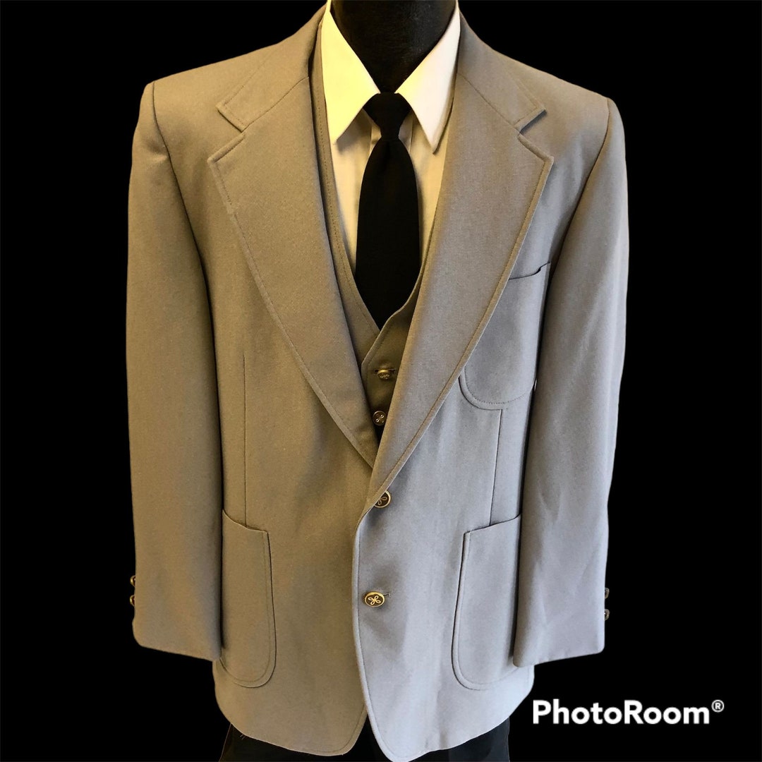2 Pc 70's Johnny Carson Sport Coat MOD Jacket GOLD Btn Patch Pocket ...