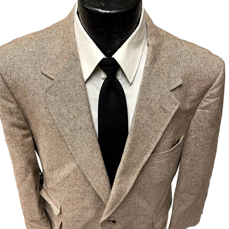 Vintage 60’s Dillards Men's Brown DONEGAL Tweed Sport Coat HACKING ...