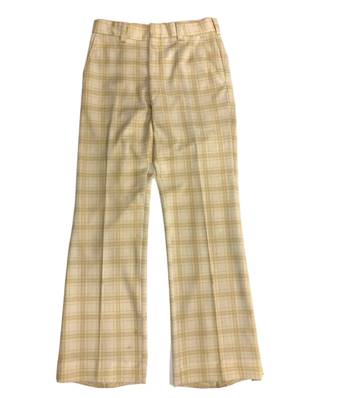 Vintage 70s Mod Yellow STATIC Plaid Hippie Disco Golf Pants - Etsy