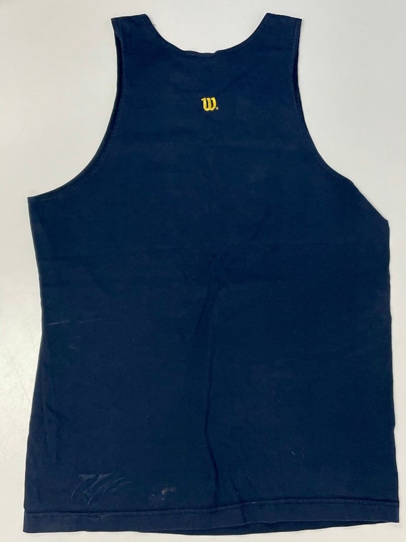 Vintage Wilson 90's WU-TANK Top Blue MUSCLE Sleeveles… - Gem