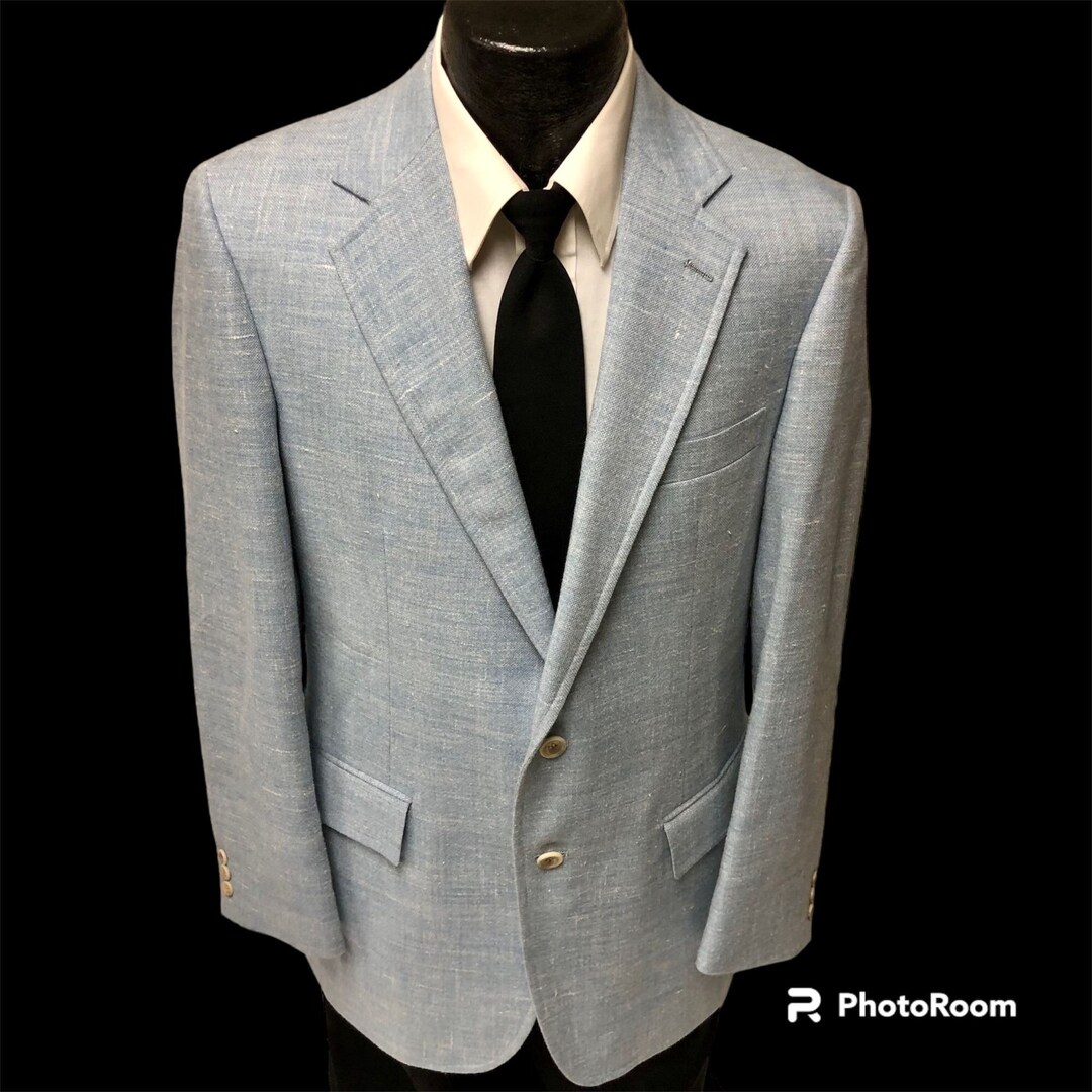 Vintage 60's Sky Blue Sport Coat Hollywood ATOMIC FLECK Jacket ...