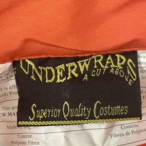 Underwraps A Cut Above Orange NASA COMMANDER USA Patches Teen Halloween ...