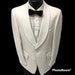Vtg 70s After Six Mens Solid White ROCKABILLY Tux Single Btn SHAWL ...
