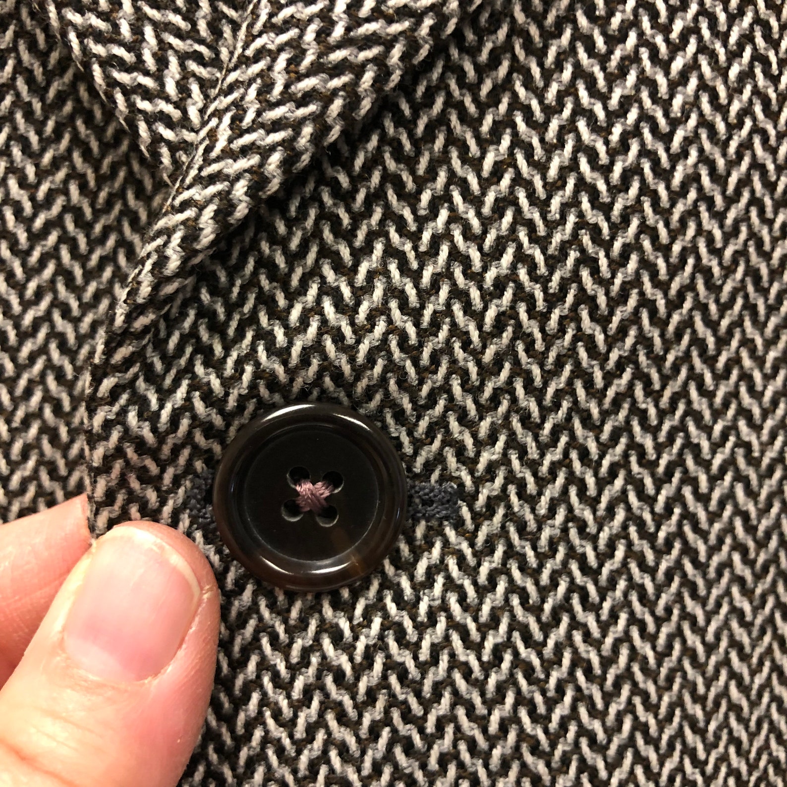 Hickey Freeman Madison Men Black White Sport Coat HERRINGBONE Jacket ...