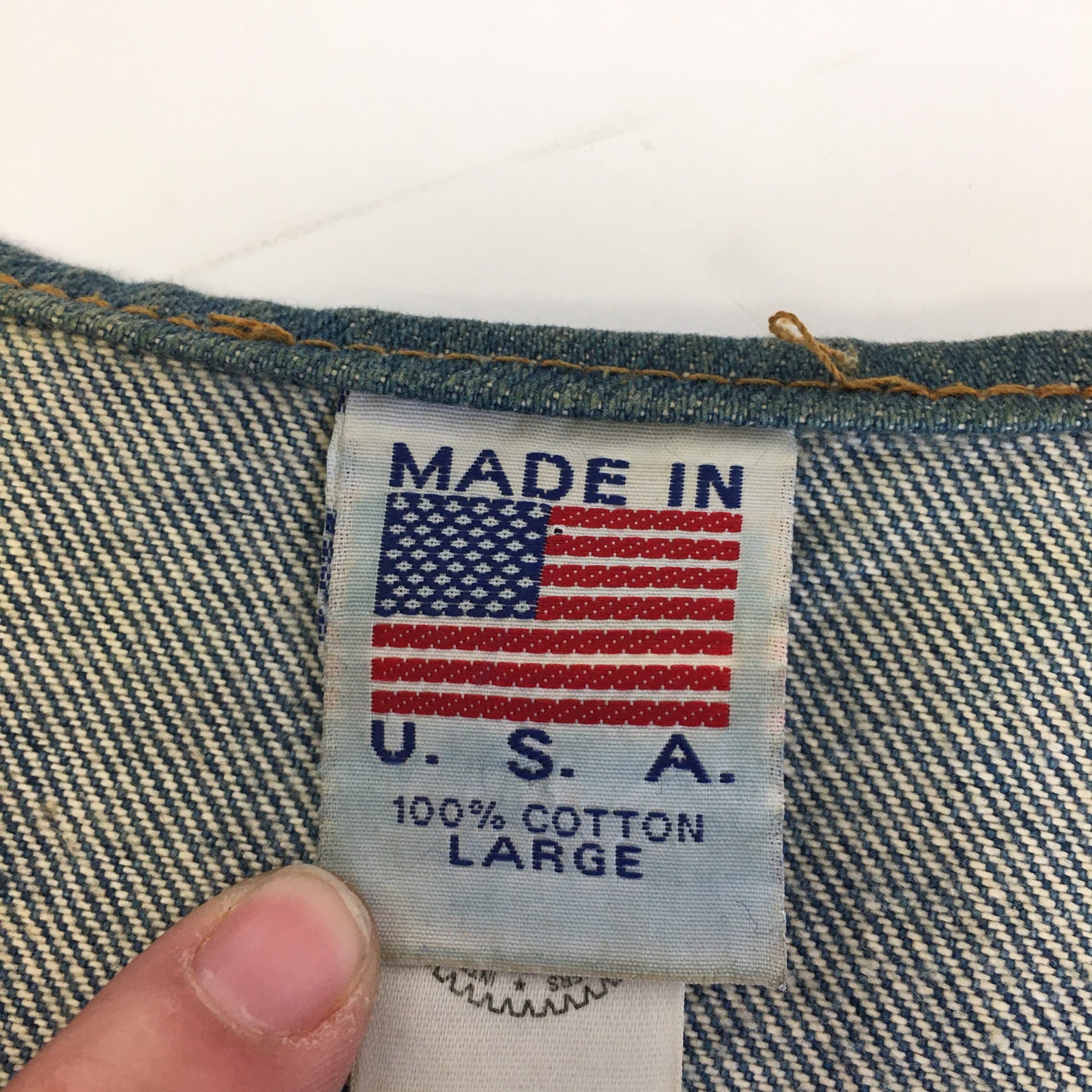 Vintage 70-80's Tyca Men's Blue Jean EMBOSSED Biker Snap Waist Coat USA ...