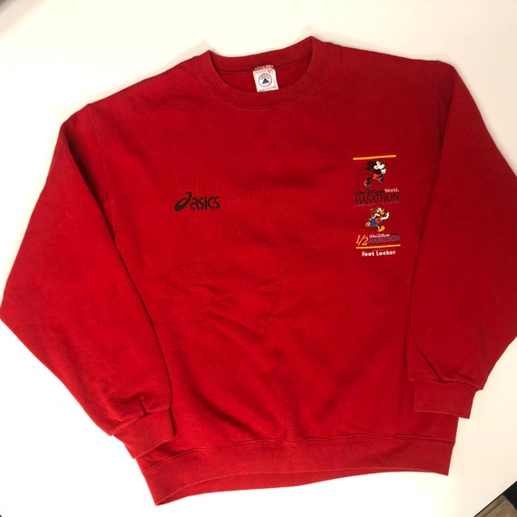Vintage 1999 Walt Disney MARATHON Front Back Asics Fo… - Gem