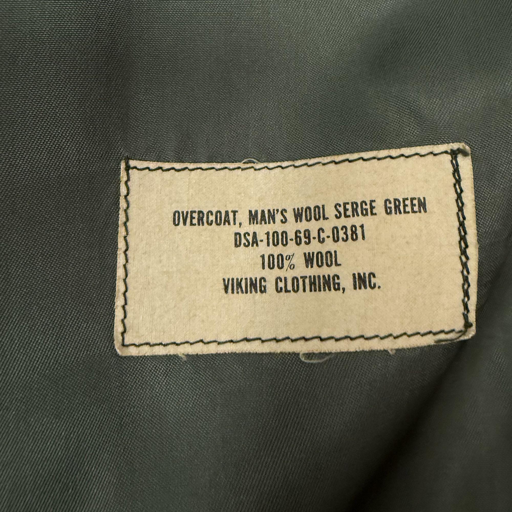 Vintage 60's Viking Clothing VIETNAM Era Military SERGE Green Wool ...