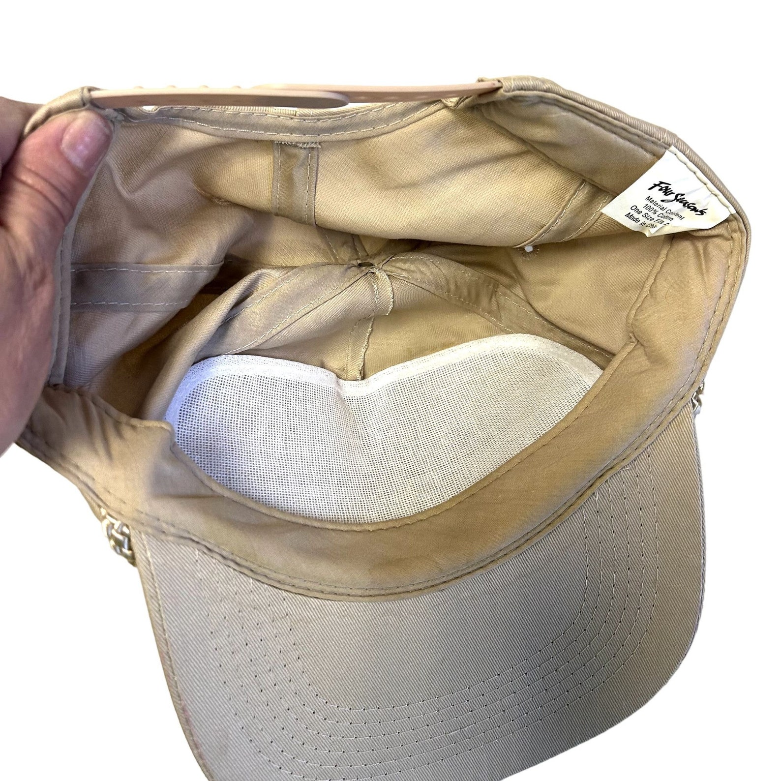 Vintage 80's LONE STAR BEER Snapback Trucker Hat Redneck Beige Cotton ...