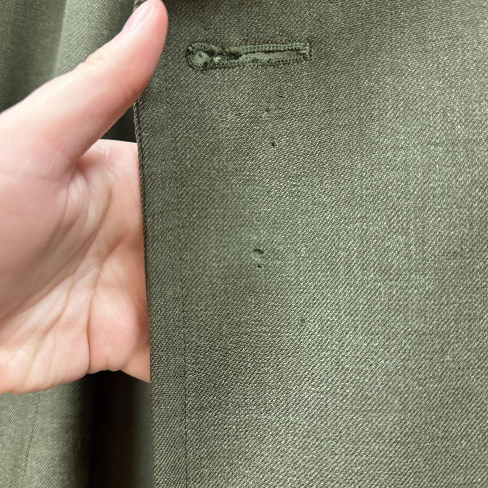 Vintage 60's Viking Clothing VIETNAM Era Military SERGE Green Wool ...