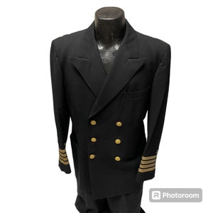 Vtg 40's WWII Men OFFICERS Service Captains Sport Coat Military ...