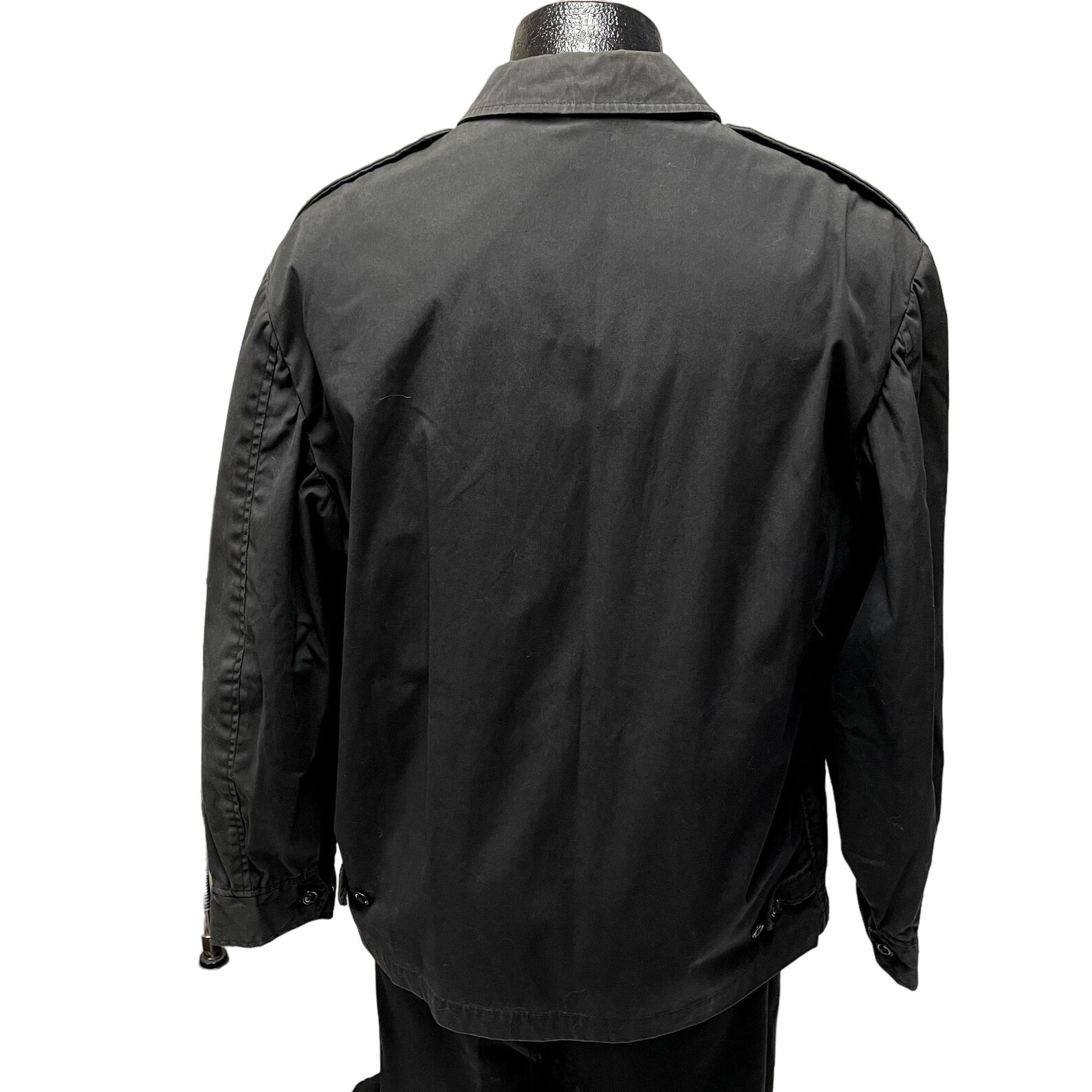 Vintage 80’s Patriot Military Army Black Windbreaker MECHANIC Shop 50/ ...