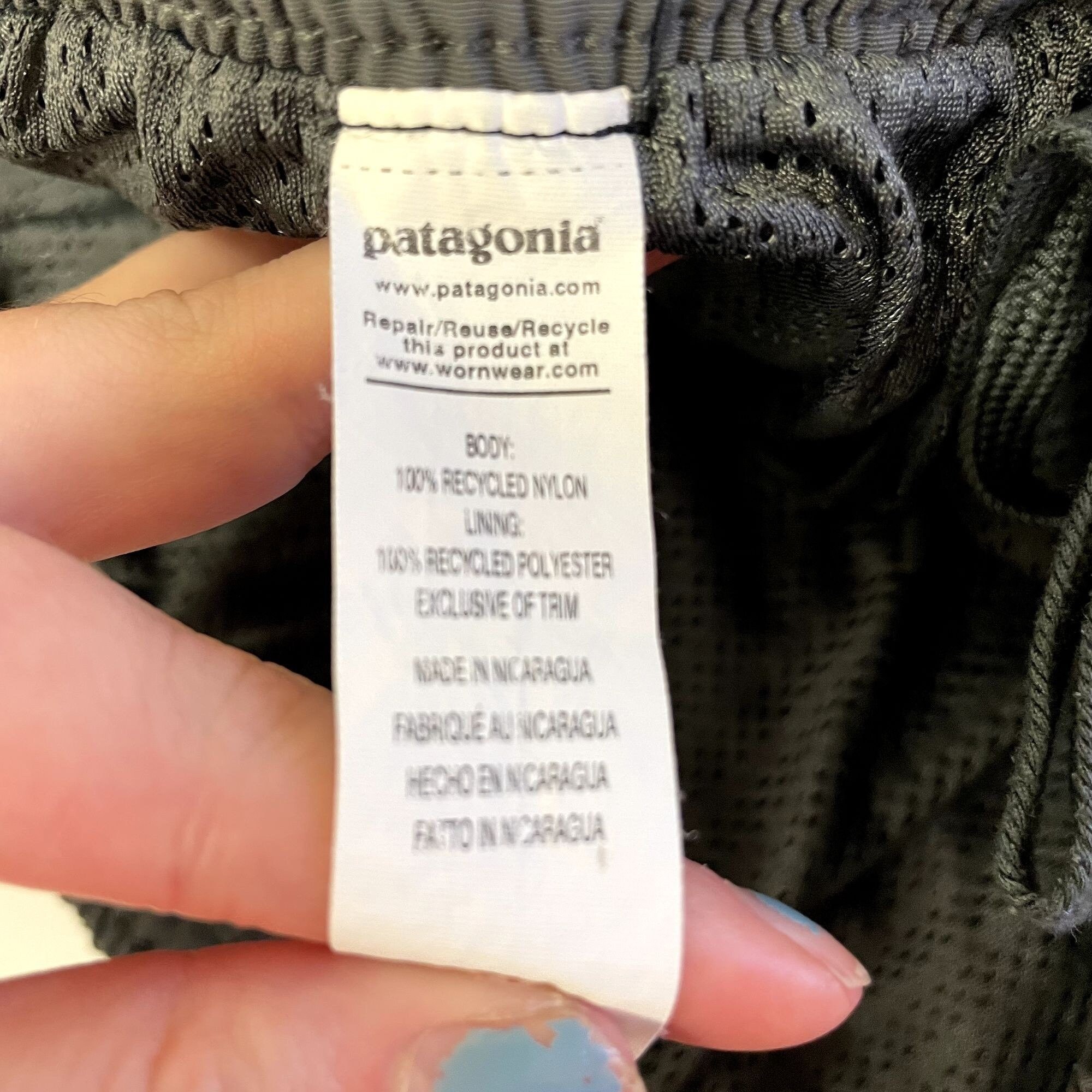 Vtg Y2K Patagonia Men's Gray Swim Trunks LOGO Athletic NYLON Beach ...