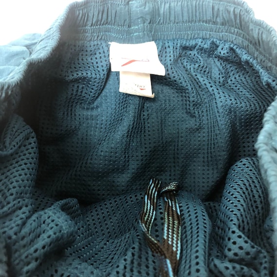 Vintage 90's Speedo Green NYLON Swim Trunks LOGO Athl… - Gem