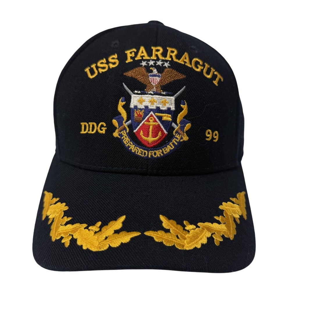Vintage the Corps Black USS FARRAGUT DDG 99 Prepared for Battle Wool ...