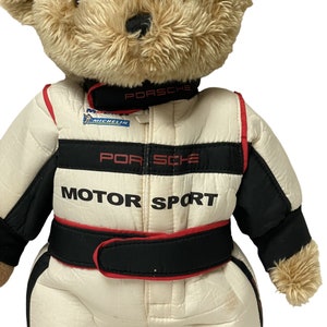 RARE Vintage Porsche Motorsport Teddy Bear Race Car Mobil 1 Michelin ...