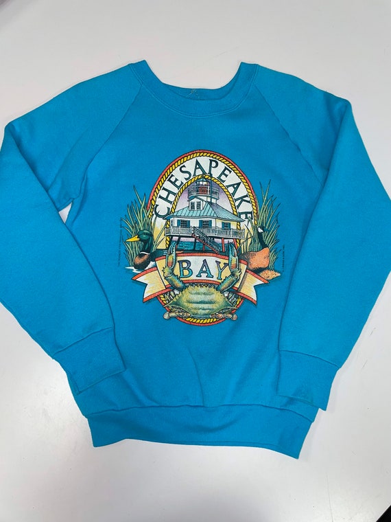 Vintage 1988 Southern Silk Screen CHESAPEAKE Bay 80's… - Gem