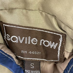 Vintage 80's Savile Row Men Blue Tan Reversible Golf Windbreaker ...