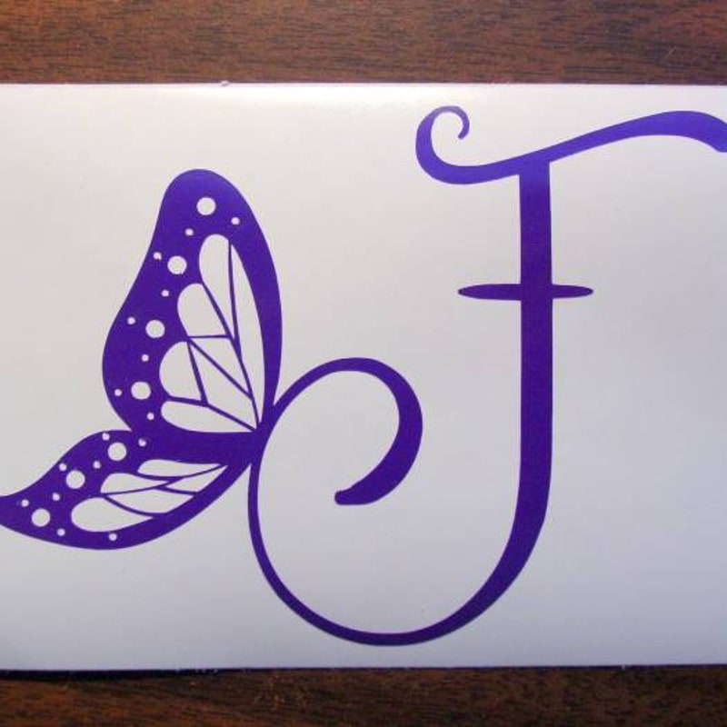 Butterfly Letter Decal - Etsy