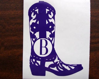 Cowboy Boot Decal - Etsy