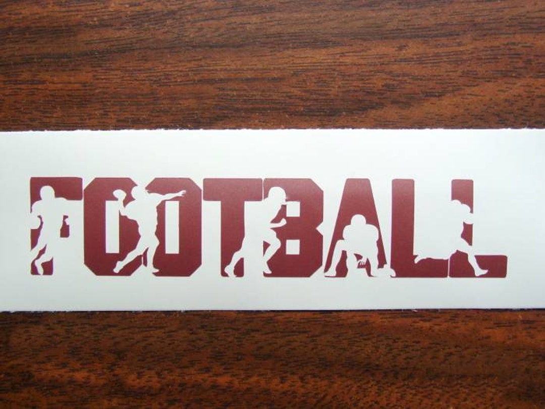 Football Decal, Football Helmet Sticker, Football Sticker Vinyl Decal ...