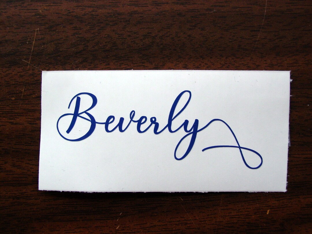 Custom Elegant Script Vinyl Decal Personalized for Cars Laptops ...