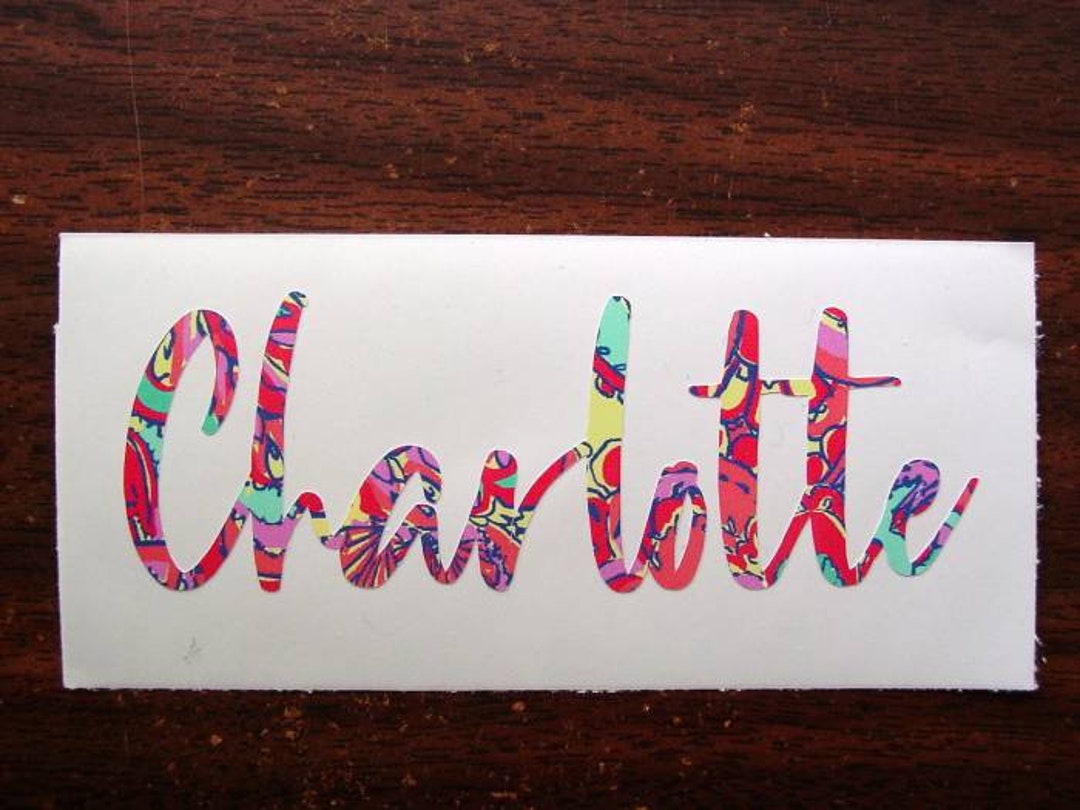 Customizable Script Name Sticker - Vinyl Decal for Car Laptop Tumbler ...