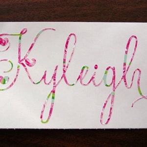 Heart Decal, Heart, Name Decal, Car Decal, Water Bottle Decal, Fancy ...