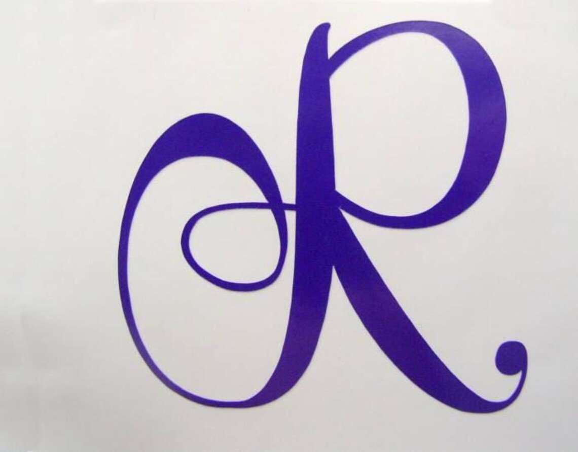 Fancy Single Initial Decal - Personalized Vinyl Decal for Car Laptop ...