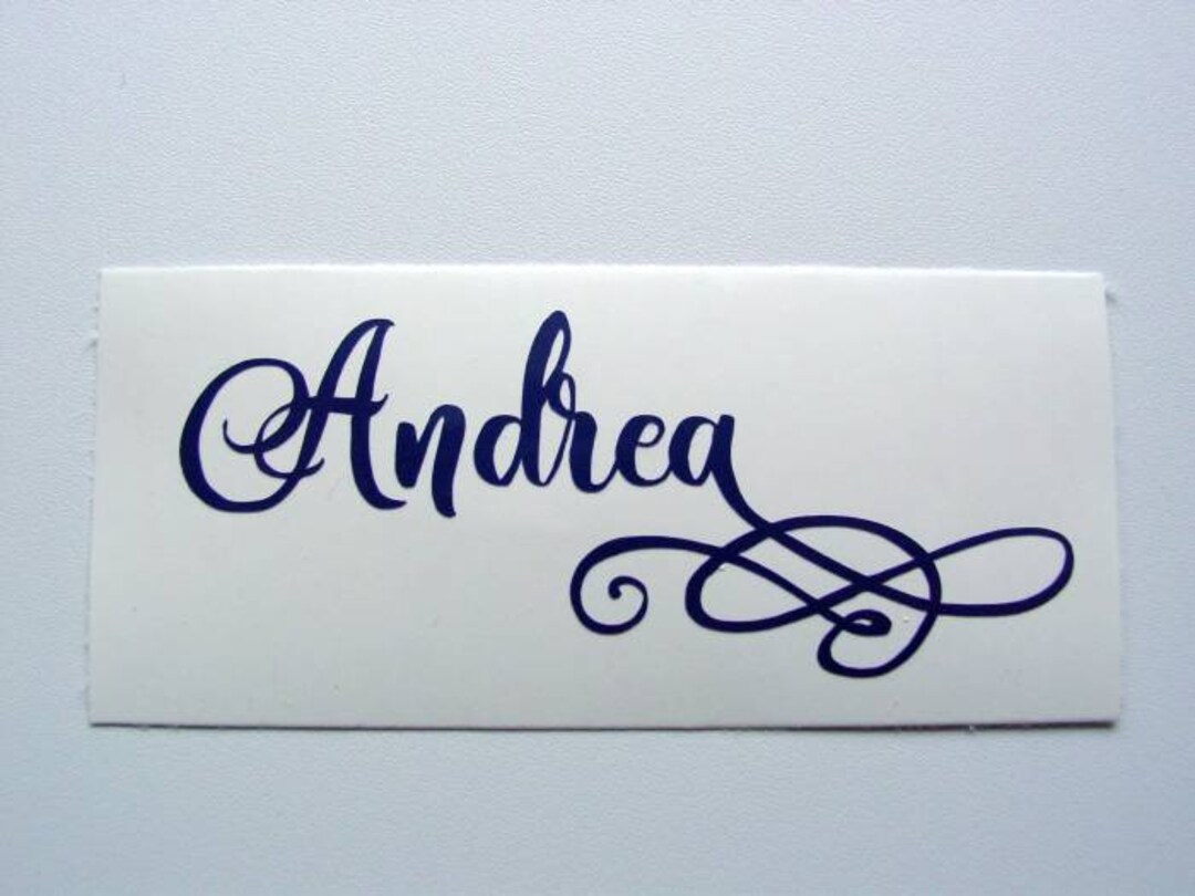 Custom Fancy Script Name Decal - Laptop Water Bottle Tumbler Sticker ...