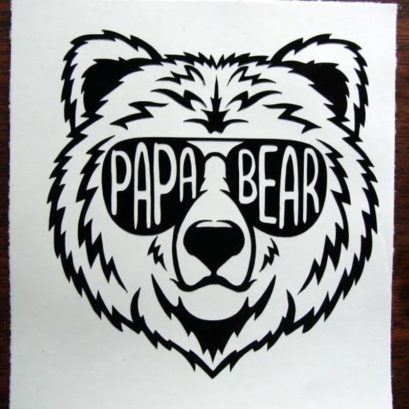Papa Bear Sticker - Etsy