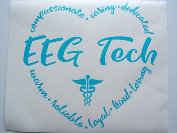 EEG Tech Decal EEG Tech Sticker Heart Decal Sticker Car | Etsy